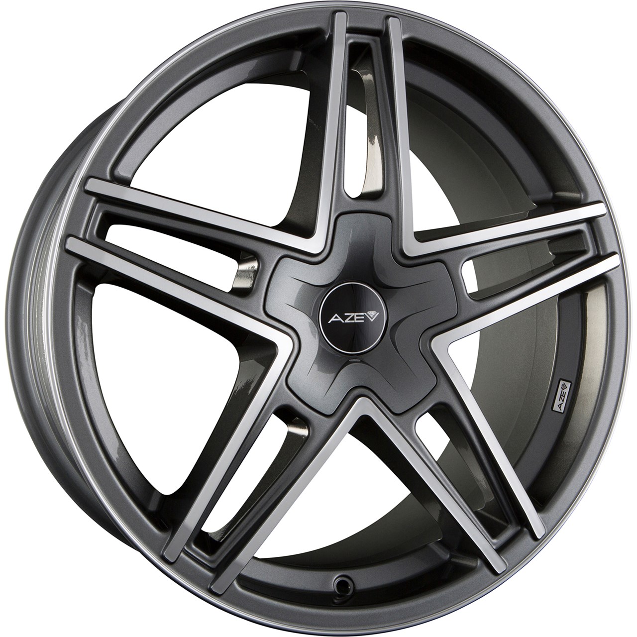 AZEV Typ P2 Himalaya FP grau poliert. www.felgen-online.de Felgen ...
